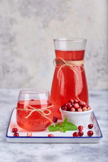 Russian cranberry mors
