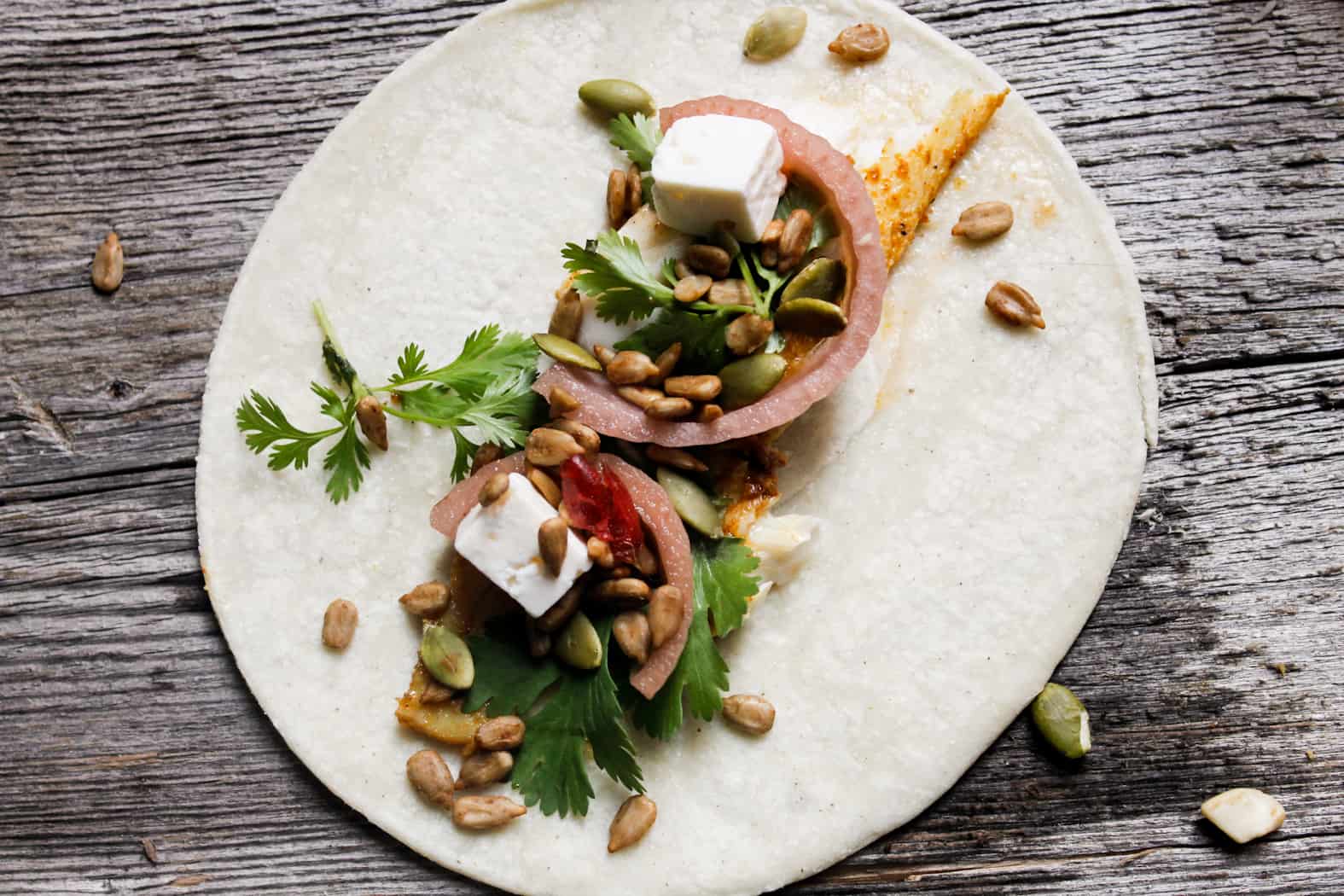 At the Immigrant's Table: Pink fish tacos with pickled onions