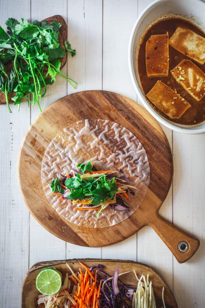 Tofu Spring Rolls With Apple That Are Perfect For Hot Weather