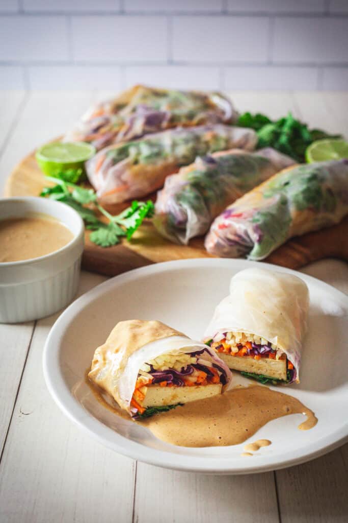 Tofu Spring Rolls With Apple That Are Perfect For Hot Weather