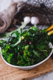 How to cook sauteed Swiss rainbow chard with garlic