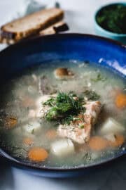 Ukha traditional Russian fish soup recipe (Instant Pot and Stovetop)
