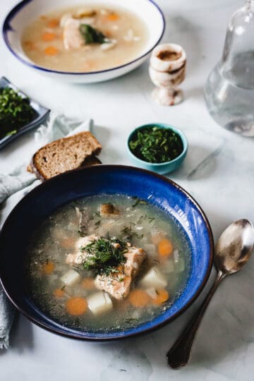 Ukha traditional Russian fish soup recipe (Instant Pot and Stovetop)