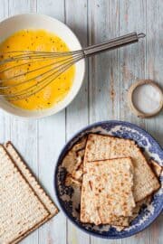 10 Minute Sweet Matzo Brei Recipe (Passover French Toast)