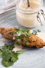 Grilled Middle Eastern Chicken Kofta Kebab Skewers