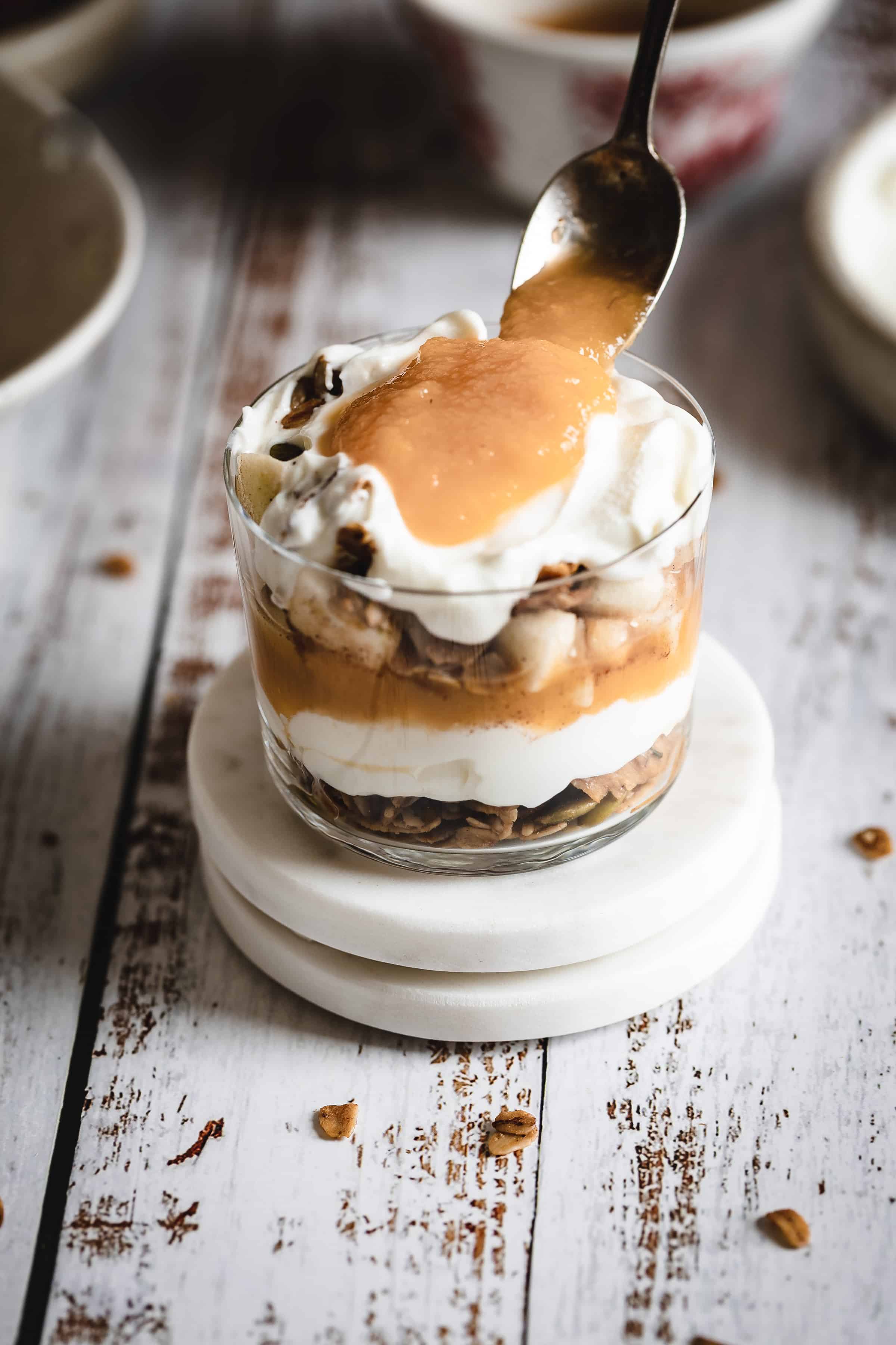 Cinnamon Apple Yogurt Parfait Recipe : At the Immigrant's Table