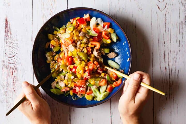 Israeli Tuna Salad With Pickles and Corn : At the Immigrant's Table