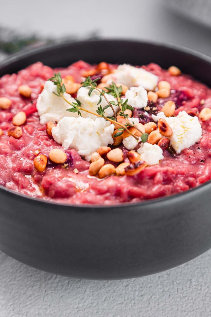 Simple Beetroot Risotto Recipe With Goat Cheese