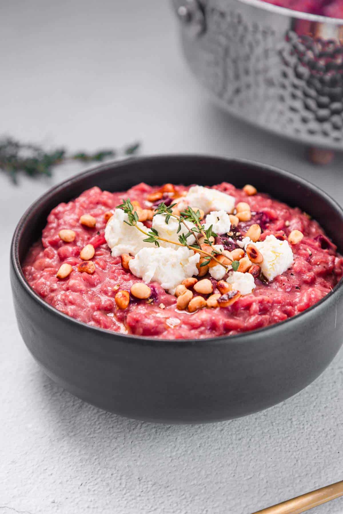 Simple Beetroot Risotto Recipe With Goat Cheese